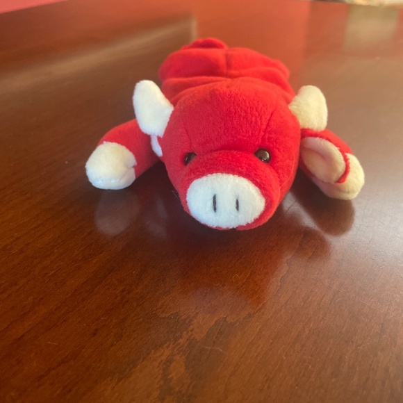 Toys | Rare Beanie Baby Snort The Red Bull | Poshmark